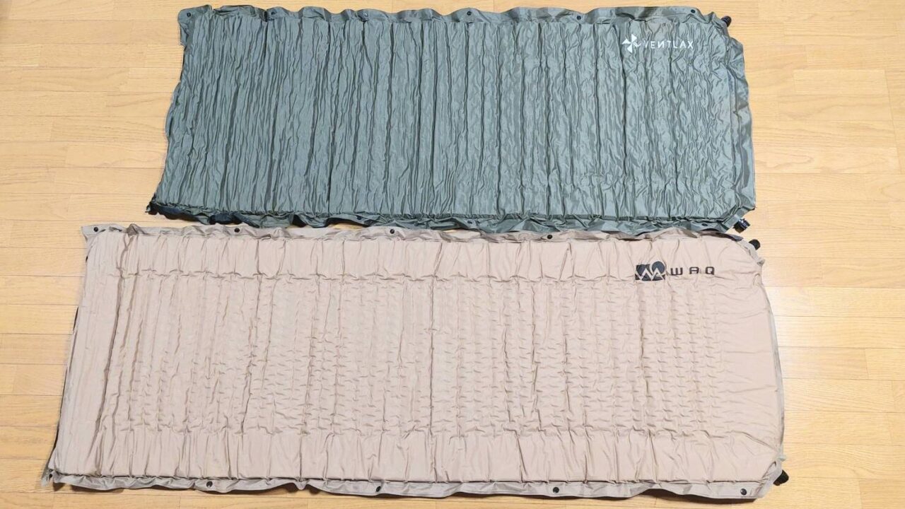 【比較レビュー】インフレータブルマット｜VENTLAXとWAQ|おすすめはどっち？違いを知りたい｜van map blog バンマップブログ